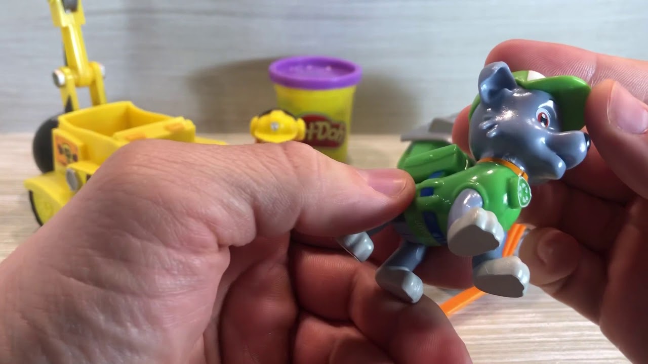 Rocky and Rubble flatten Play-Doh!! - YouTube
