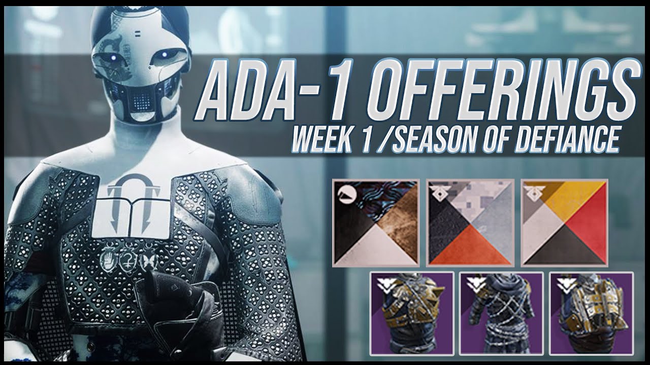 Destiny 2: Ada-1 Shaders and Armor Review! | Week 1 | Season of the ...