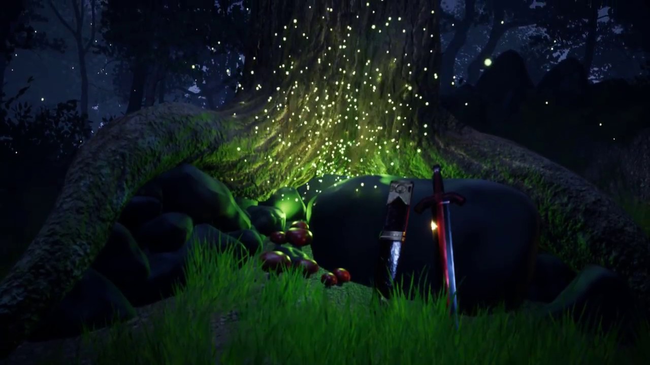 Fireflies flying for forest scene - YouTube