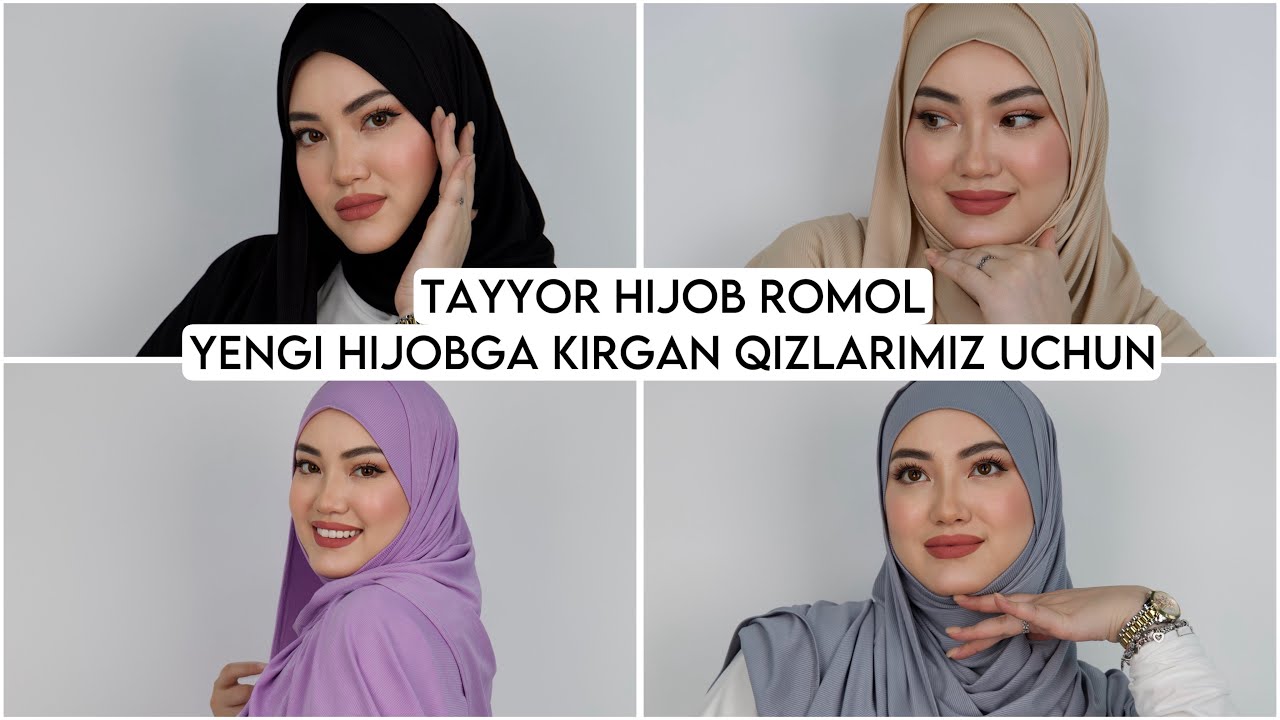 TAYYOR HIJOB ROMOL YENGI HIJOBGA KIRGAN QIZLARIMIZ UCHUN (AISHA ALIEVA BRENDI) - YouTube