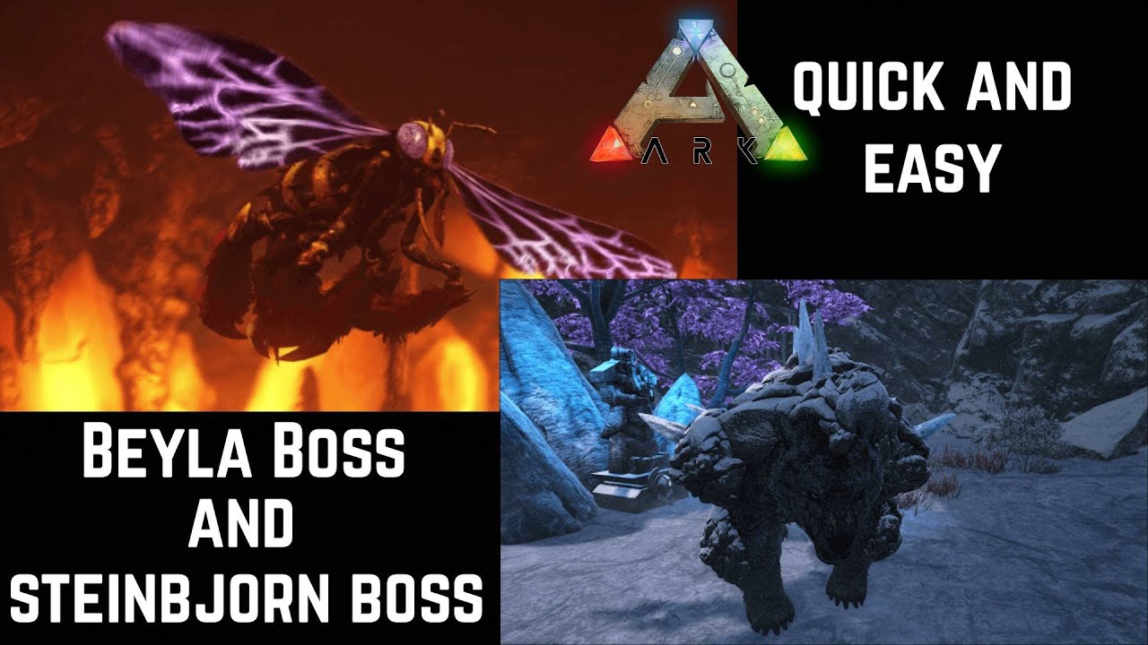 Ark Official Easy Beyla & Steinbjorn Boss Fight. - YouTube