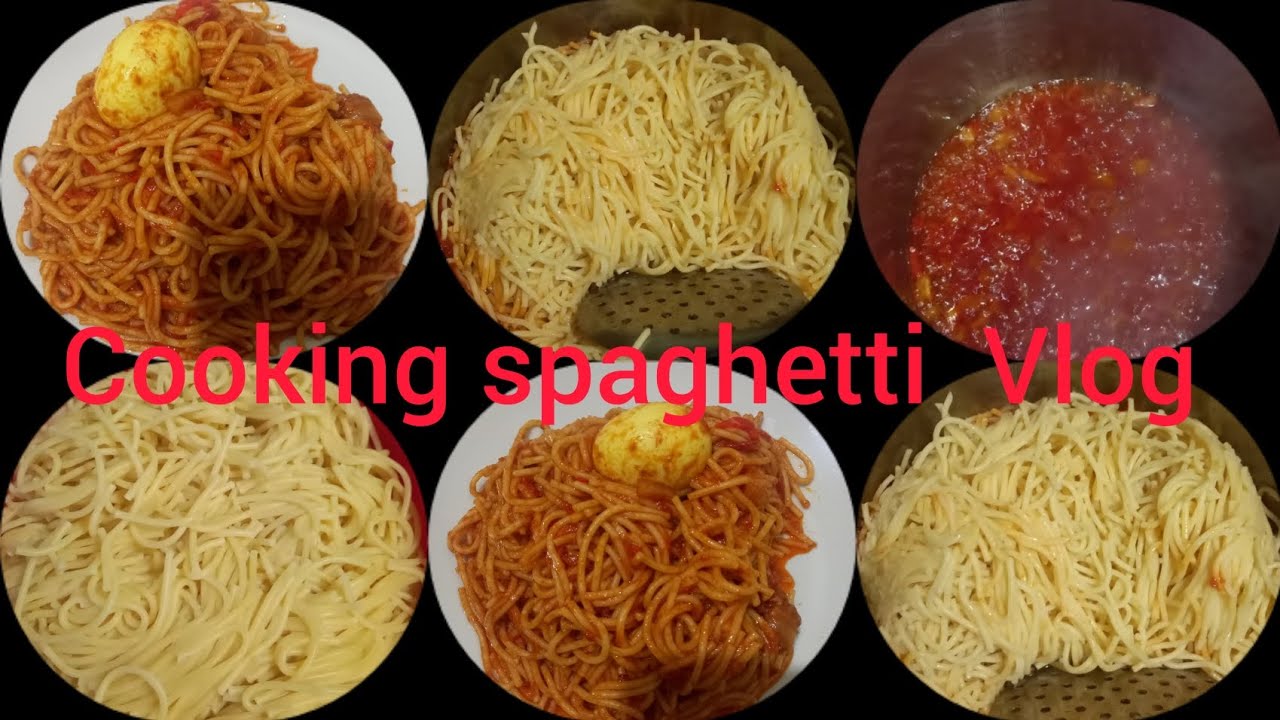 how I make my spaghetti 🍝 jollof very delicious spaghetti with chicken ...