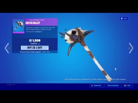 The RARE Death Valley Pickaxe Is Back In The Fortnite Item Shop!! Last ...