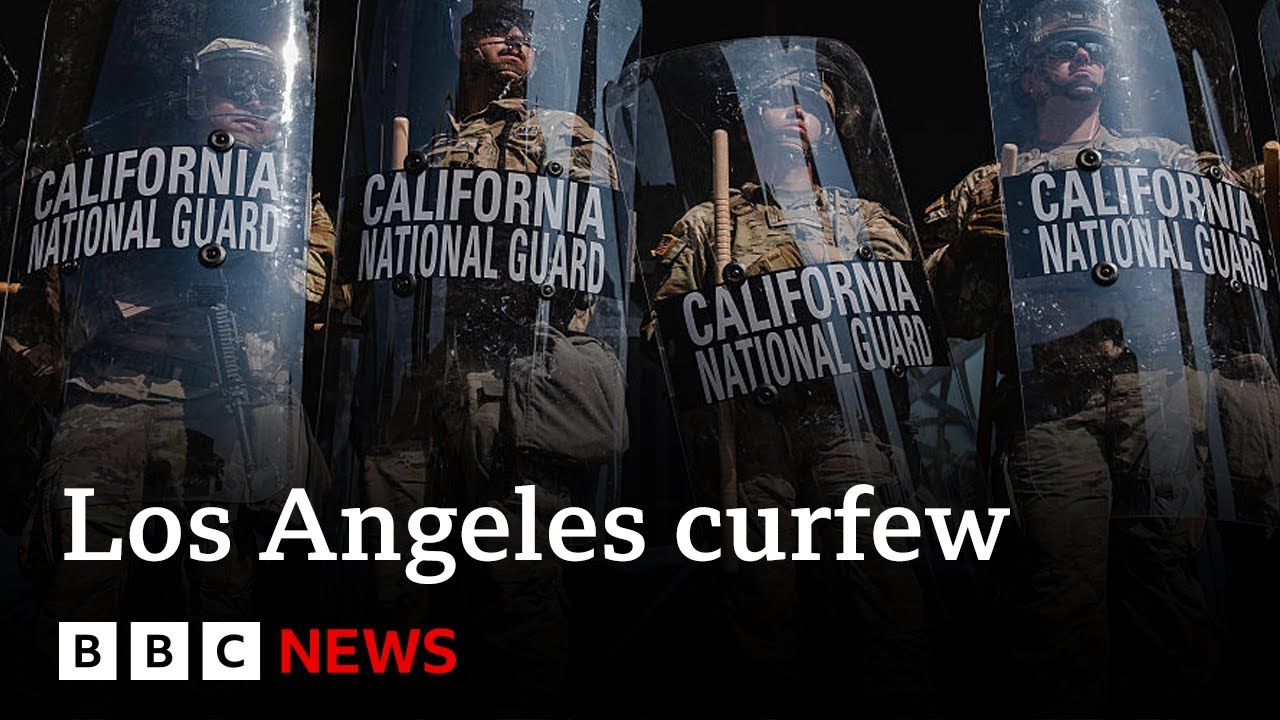 Curfew begins in LA as California governor attacks Trump for 'inflaming ...