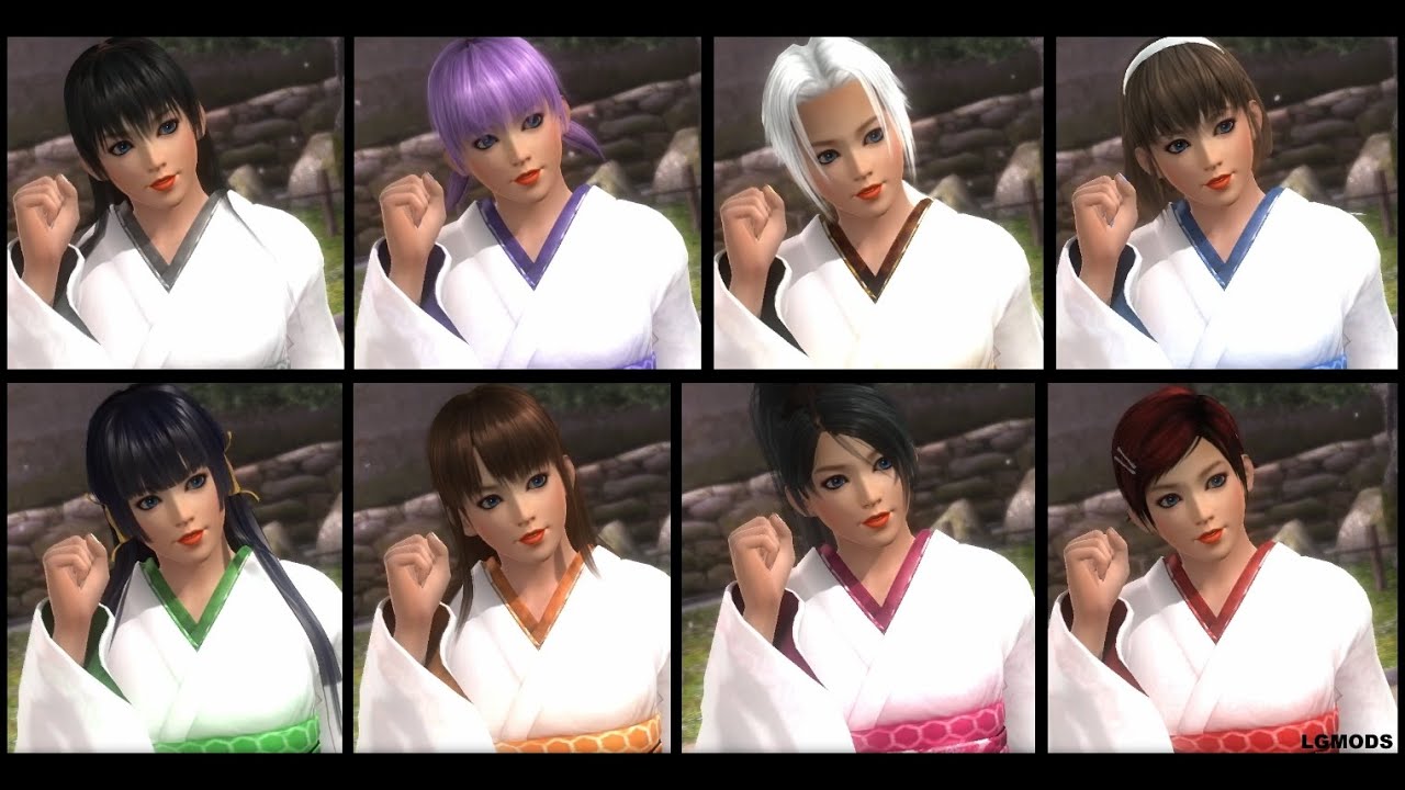 DOA5LR - [Leifang] Differents Hairs + Recolored Kokoro Kimono & Make up ...