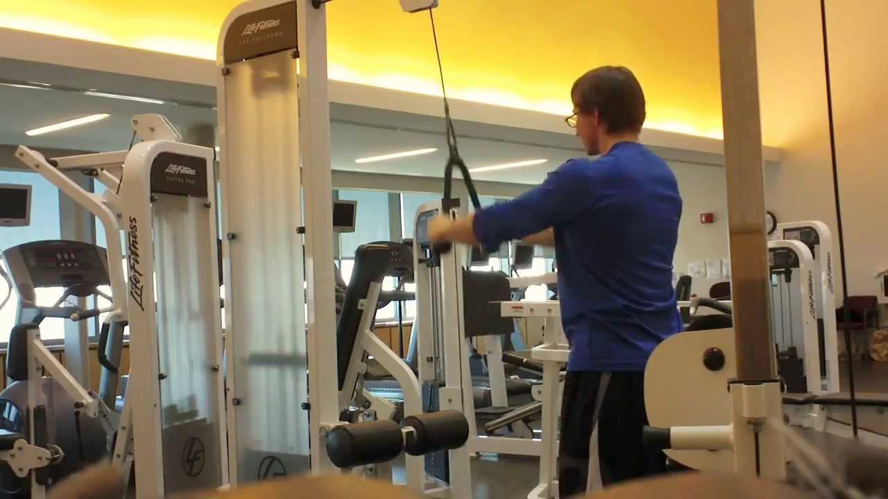 Straight Arm Lat Pulldown with Rope - YouTube