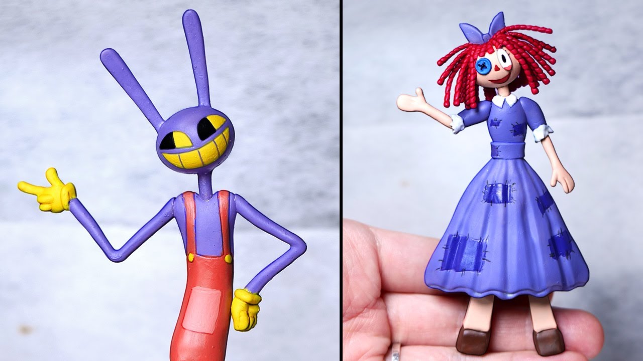 Making THE AMAZING DIGITAL CIRCUS: PILOT Sculptures 2 - Jax & Ragatha ...