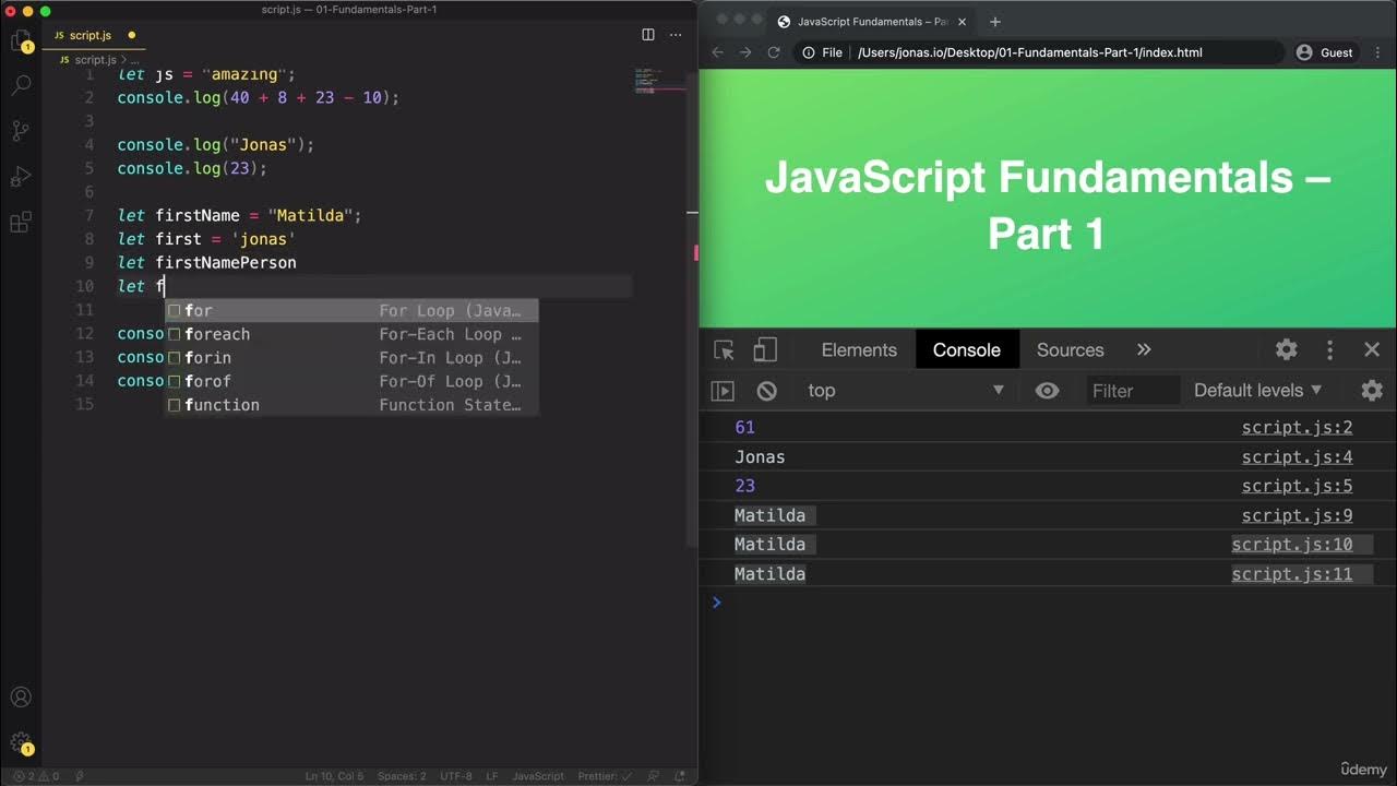 JavaScript Fundamentals-Values And Variable - YouTube