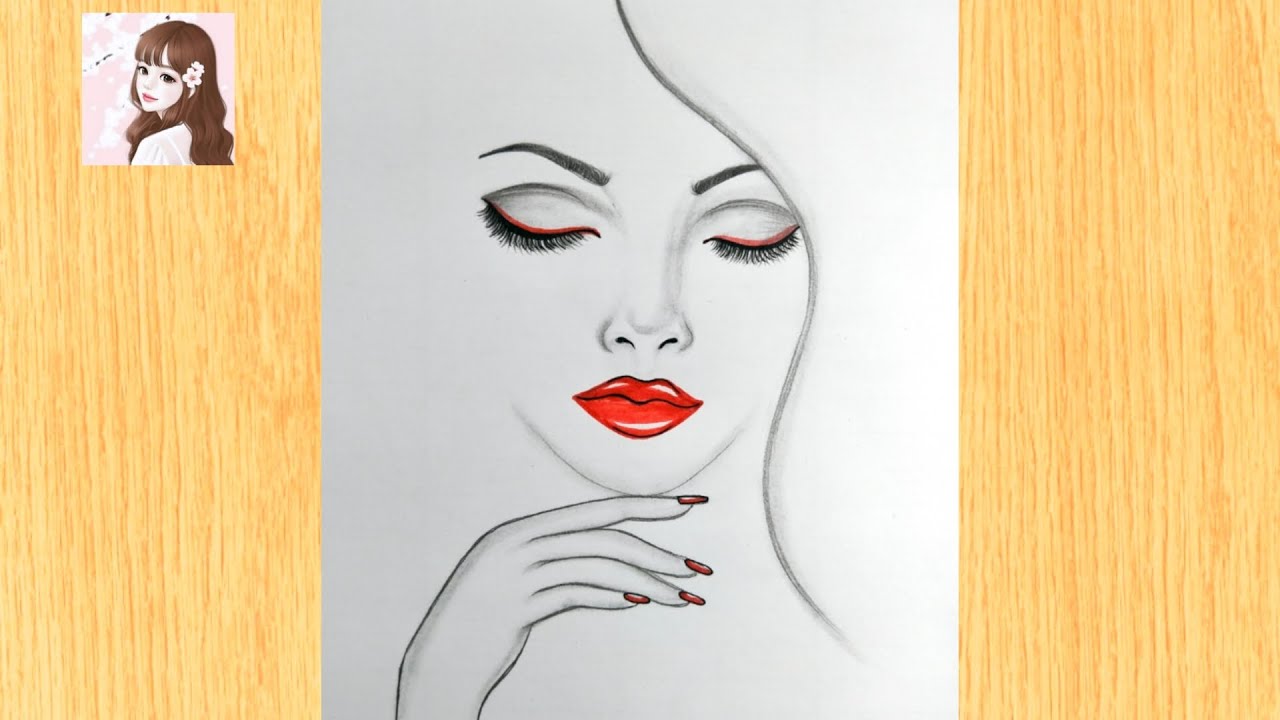 How to draw beautiful girl drawing || Beautiful drawing step by step ...