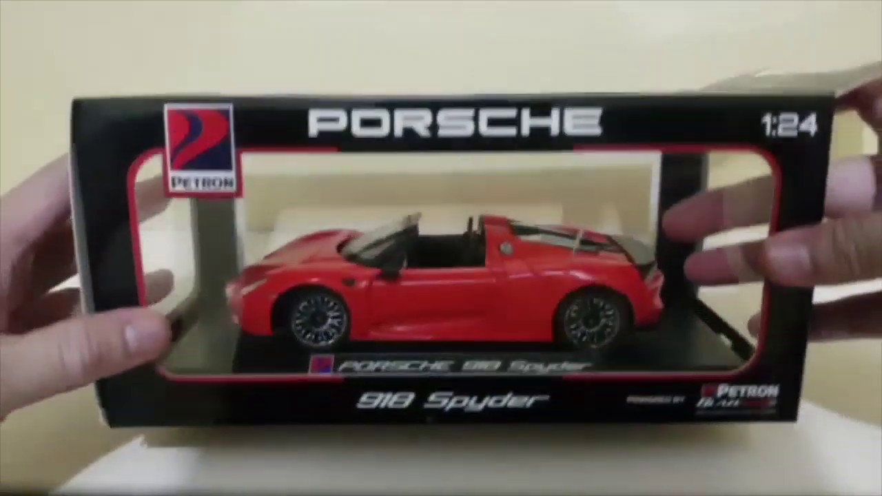 Unboxing of Petron Porsche 918 Spyder Toy Car - YouTube