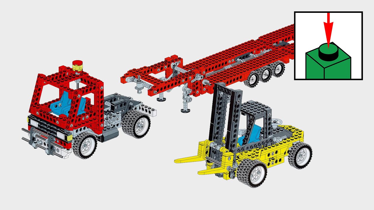 LEGO Technic 8872, Forklift Transporter - building instructions - YouTube