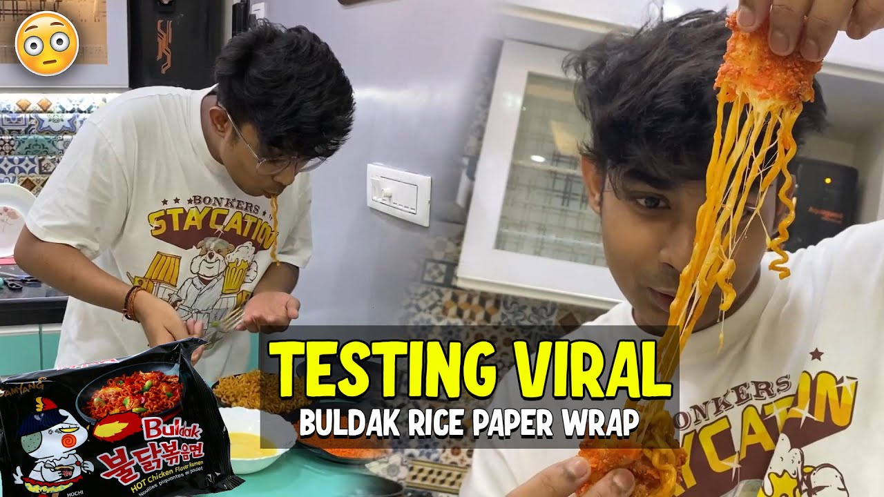 *TESTING VIRAL* Buldak Rice Paper Wrap Recipe😱 Pt-5 - YouTube