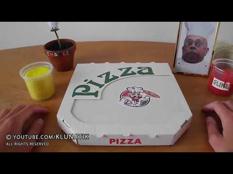 Öğle yemeğinde slime dan Pizza yiyen Adam😣🤐