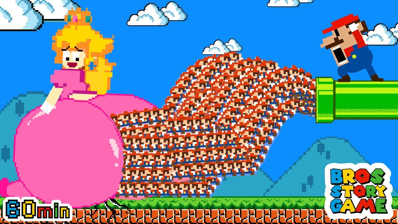 Mario VS 999 Tiny Mario' March Madness IN Peach Giant BUTT Maze! | Bros ...
