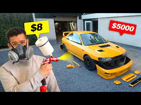 I Painted My Car at Home with an $8 Temu Spray Gun vs $5,000 Pro Job