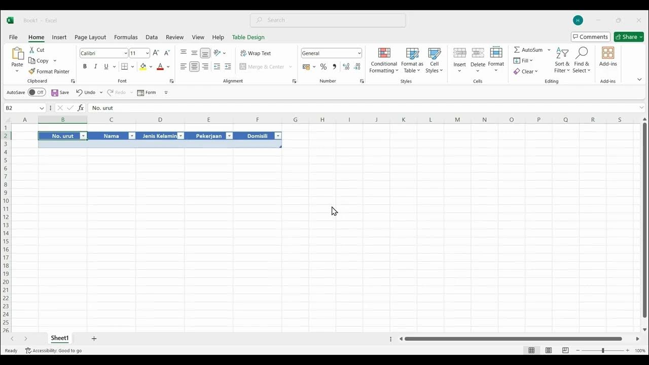Cara membuat form untuk input data di excel dengan cepat - YouTube