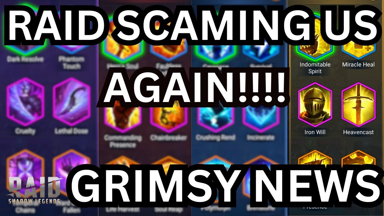 Grimsy News! Raid have scam us!!! | Raid: Shadow Legends | - YouTube