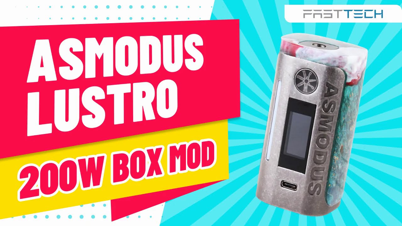 Authentic asMODus Lustro 200W TC VW APV Box Mod at FastTech.com - YouTube