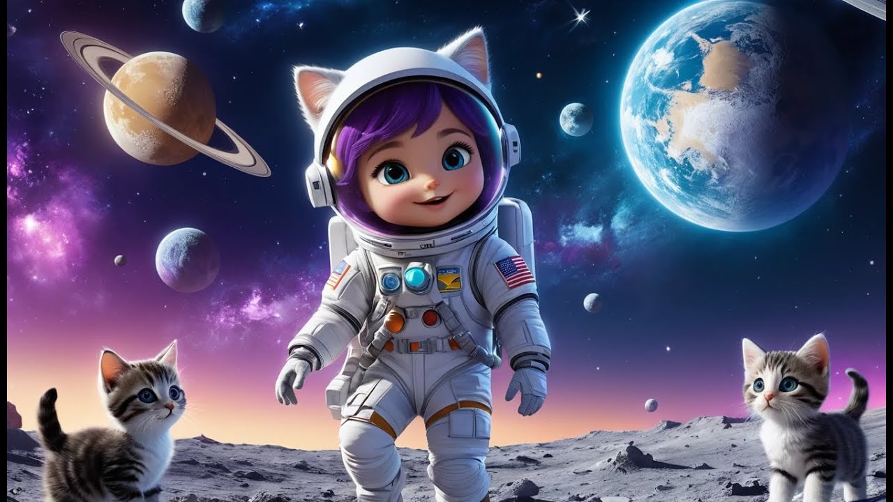 The Kittens on the Moon | Fun Nursery Rhyme for Kids | Sing-Along ...