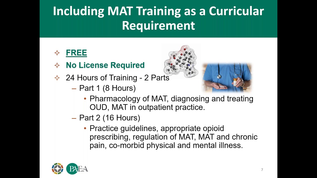 Webinar: Breaking Down Barriers to PA Student MAT Training - YouTube