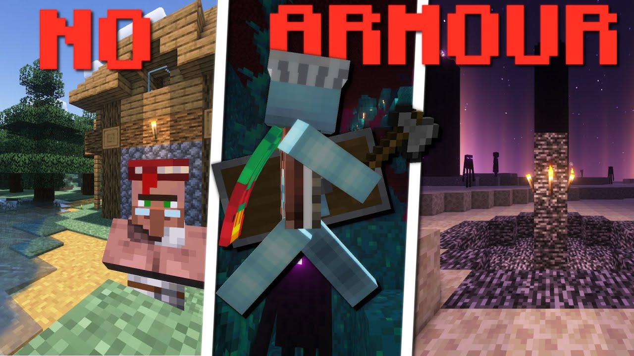 Can You beat Minecraft WITHOUT Armour? - YouTube