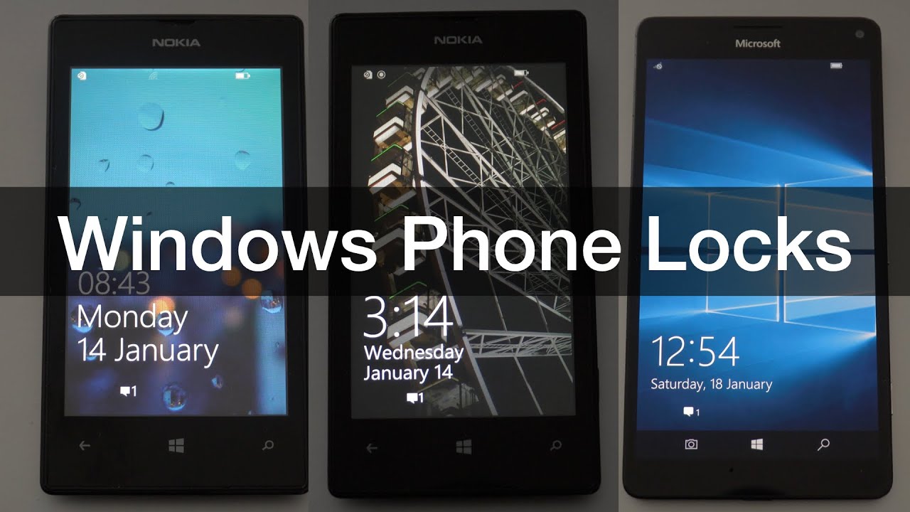 Windows Phone Lock Screen UIs (8 - 10) - YouTube