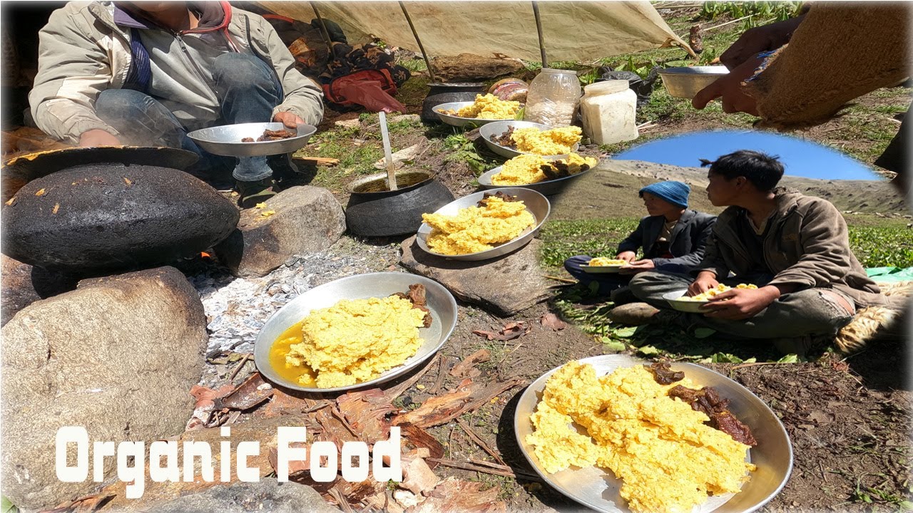 Organic Food Cooking Eating/Nepali's Real Traditional Himalayan Village ...