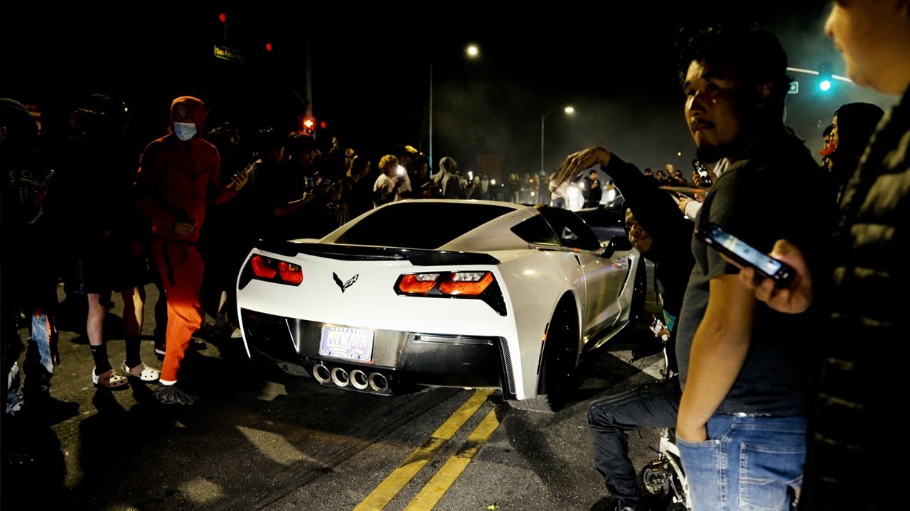 C7 Corvette, Box Chevy, G8 & More At Crazy South Bay Sideshow [12min ...