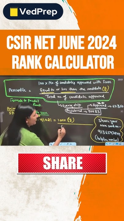 💁‍♂️ How to Calculate CSIR NET June 2024 Rank? @VedPrepBiologyAcademy #csirnetlifesciences - YouTube