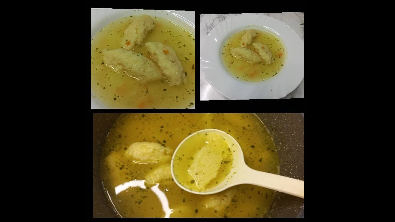 Griz knedle supa👌recept iz restorana ,star 30 dumpling soup👌 recipe ...