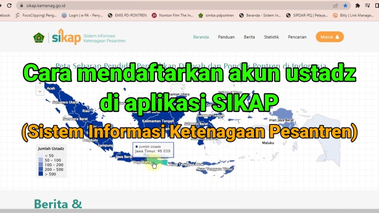 Cara mendaftarkan akun Ustadz diaplikasi SIKAP - YouTube