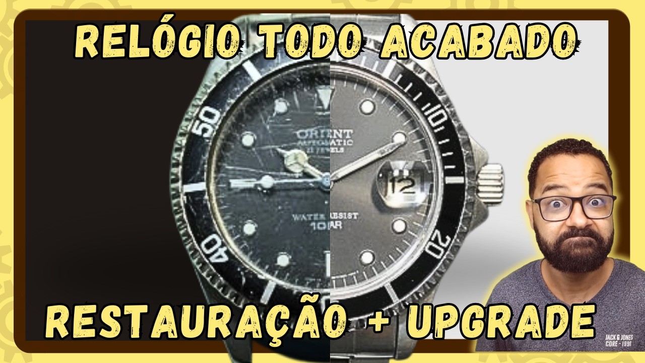 Homage do Rolex: Orient Submariner restauração e upgrade vidro safira ...