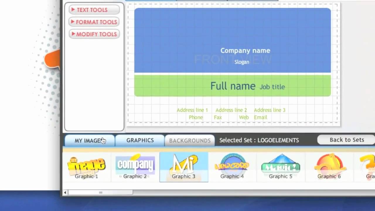 The Logo Creator design studio - How to design business cards - YouTube