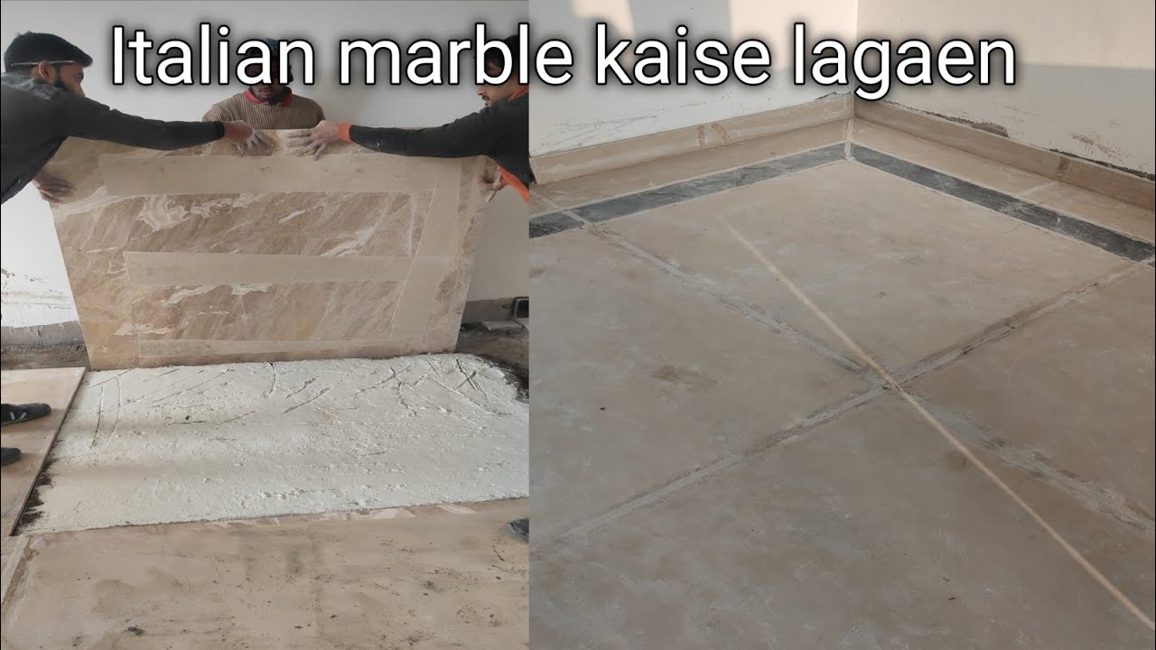 italian marble installation || इटालियन मार्बल कैसे लगाएं || - YouTube