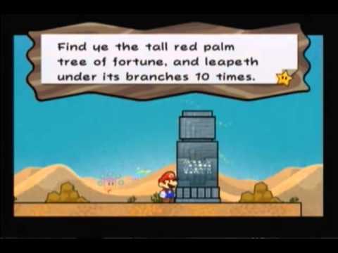 Let's Play Super Paper Mario part 4 Ye Old confusion with desert and ...
