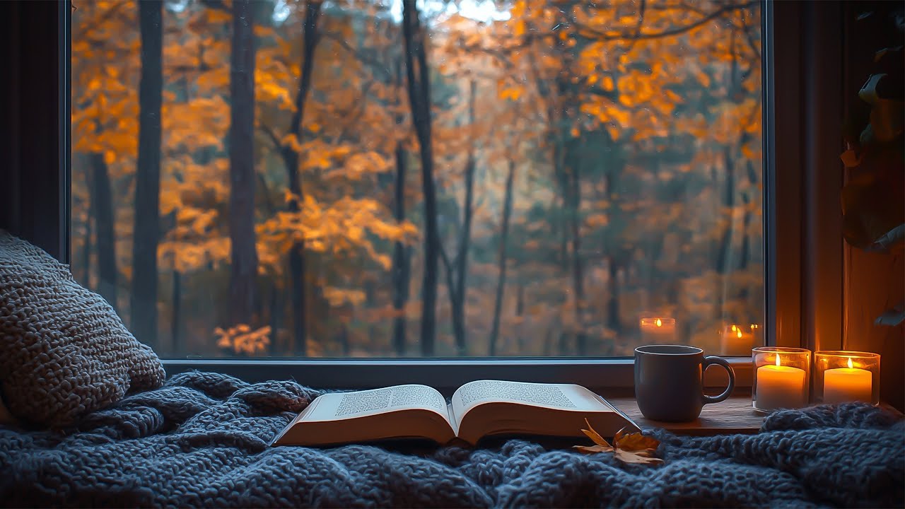 Peaceful Bookstore Ambience with Warm Background Jazz Music for Focus ...