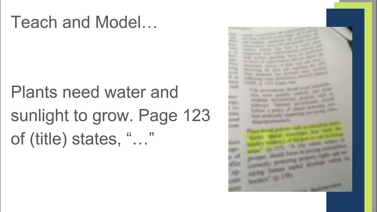 Annotating the Text for Responses with Text Evidence - YouTube