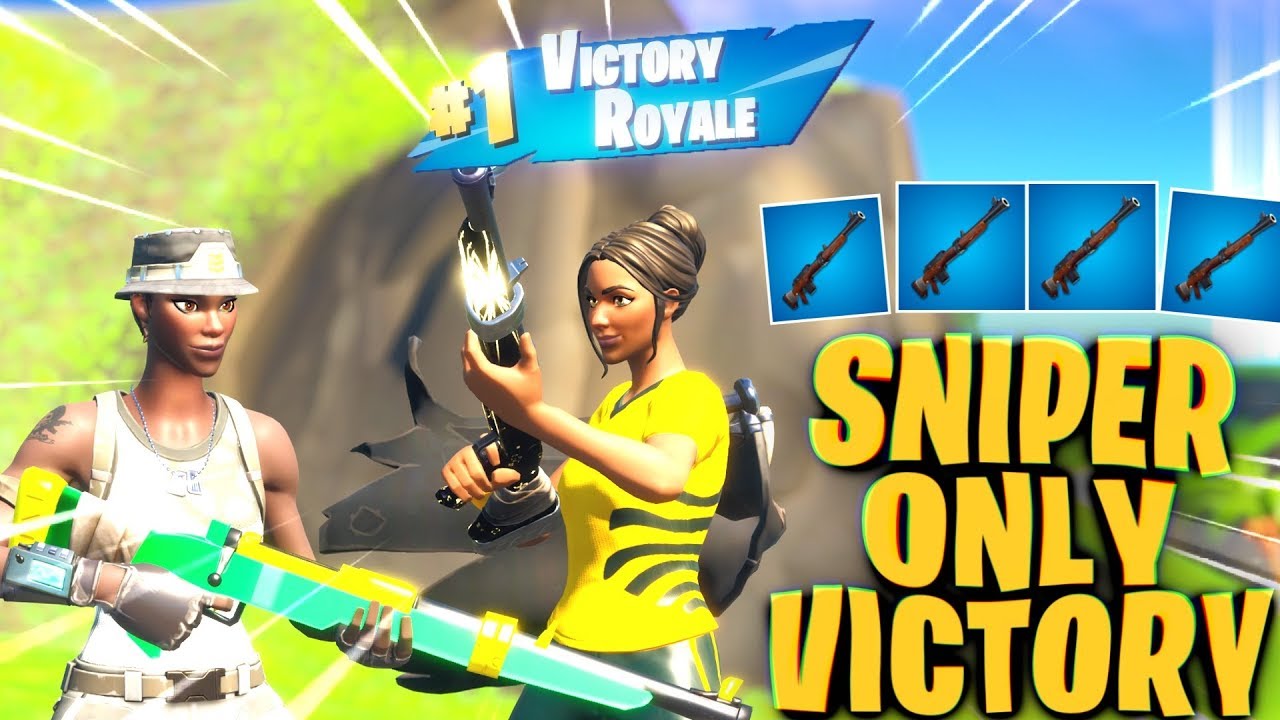 WINNING using ONLY Snipers in Fortnite - YouTube