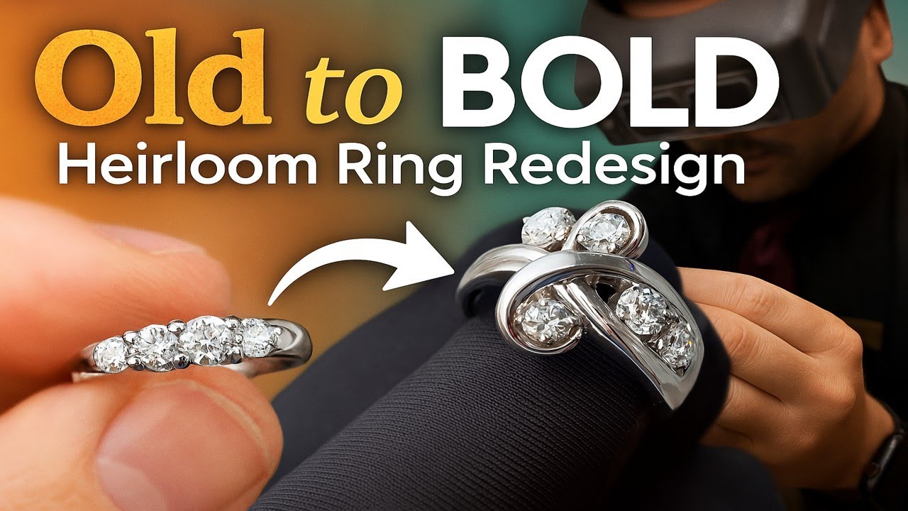 Antique Wedding Ring Re-Styled Into New Ring - YouTube