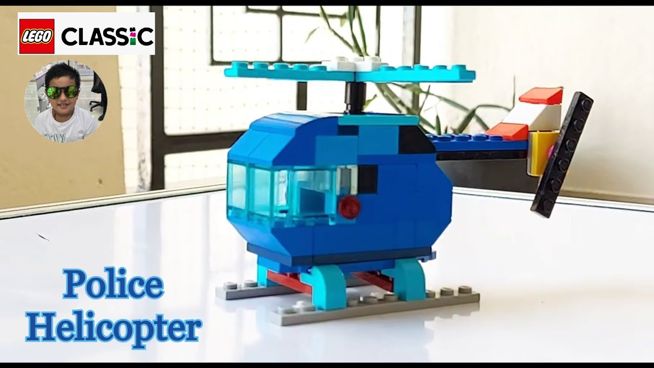 Police Helicopter from LEGO® Classic 10696 Set -"how to" | Lego Classic ...