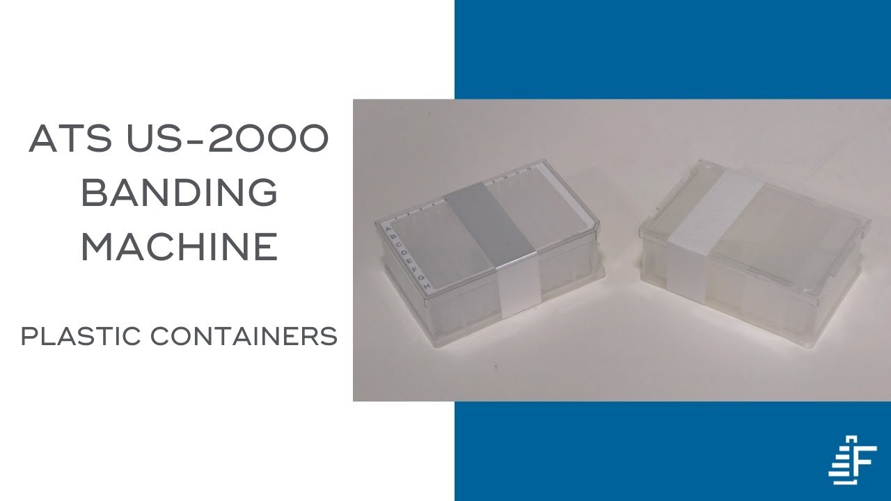 Plastic Container Banding ATS US-2000 AD Banding Machine - YouTube