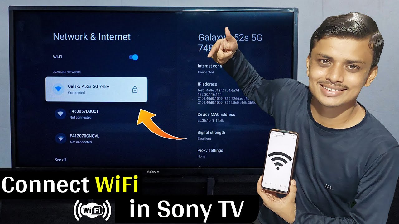 Sony tv me wifi kaise connect kare | How to connect WiFi in sony tv ...