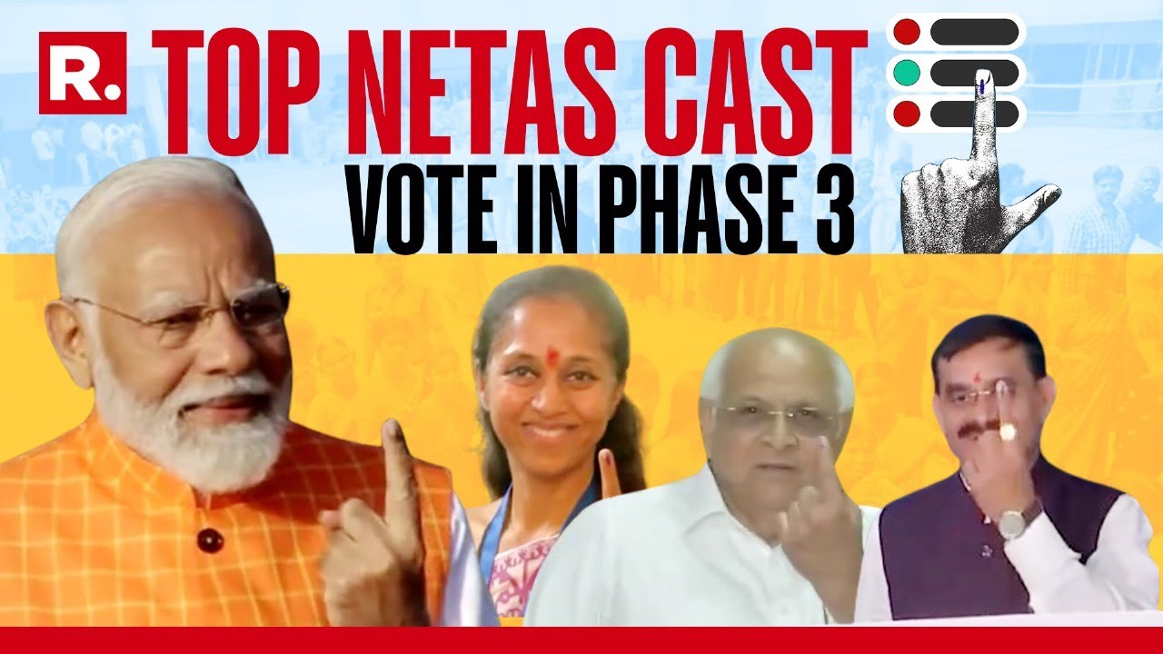 From PM Modi To Kharge, Prominent Leaders Cast Their Vote In Phase 3 Of ...