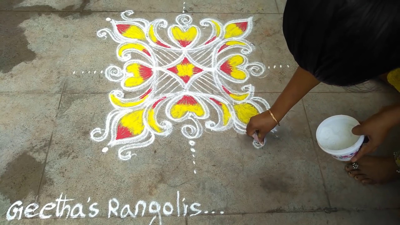Beginners kolam/Daily kolam - YouTube