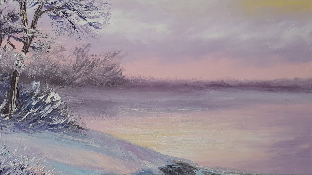 Fabulous Winter Evening Painting by Andrei Bagno - YouTube