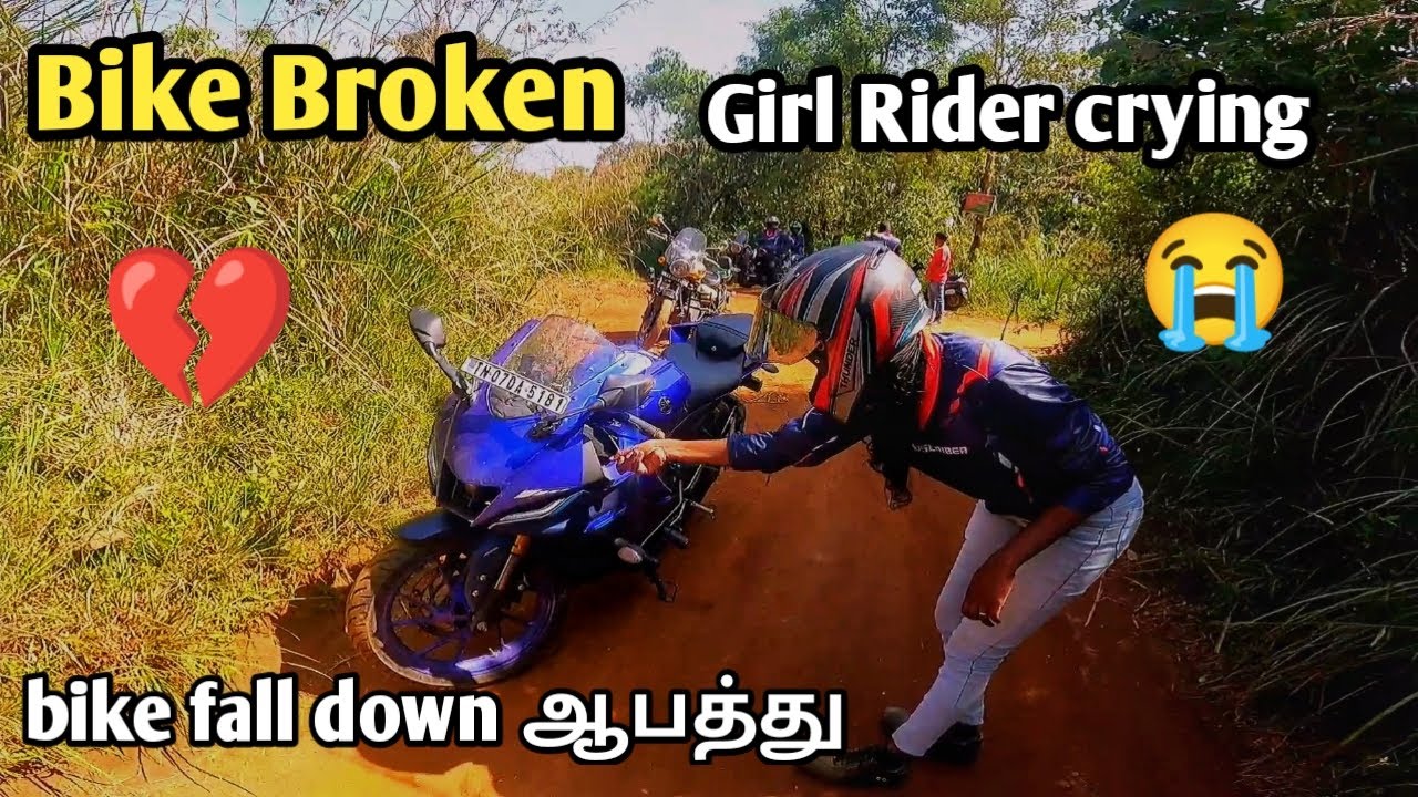 💔 Bike broken 😭 Girl Rider Crying Bike fall down Extreme off road ...