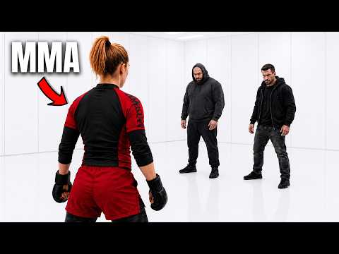Female Pro Fighter vs Multiple Attackers