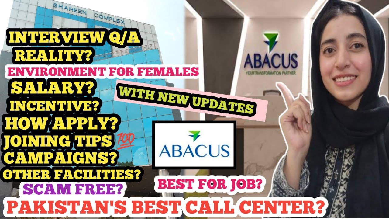 Abacus call center in Lahore l good news for freshers🤩 l salary 80k+ l ...