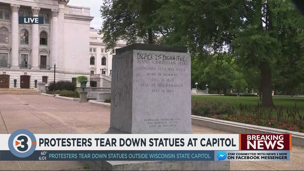 Protesters explain why they tore down statues at Wisconsin State ...