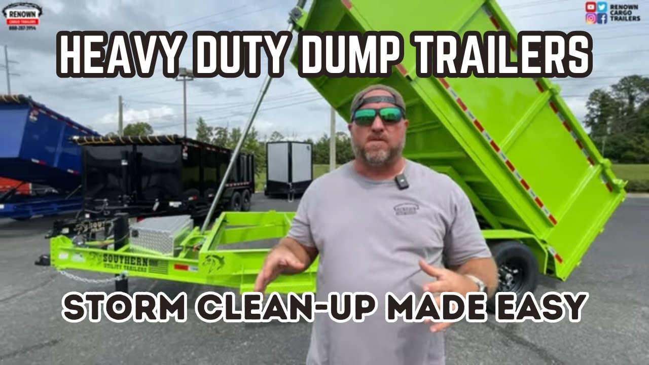 Hurricane Ready Dump Trailers! Tough & In Stock for Cleanup 💪 - YouTube